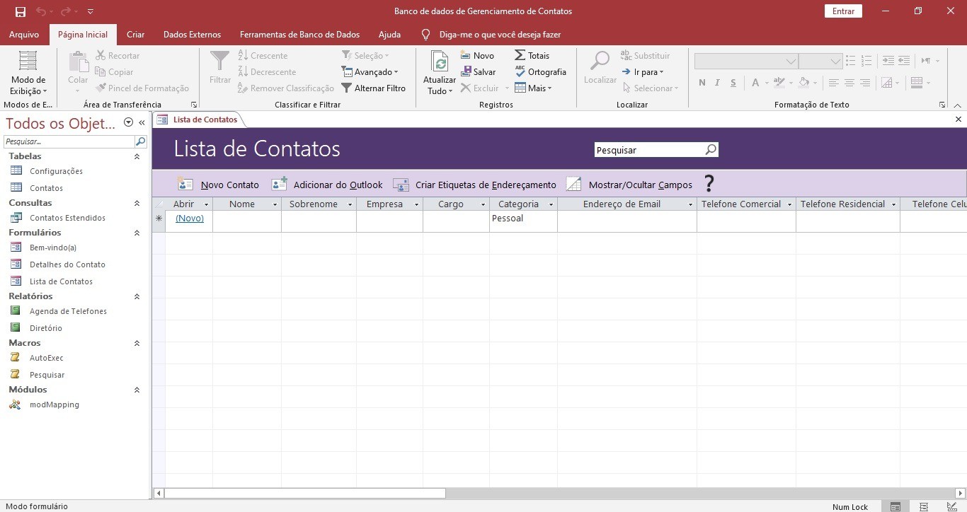 Curso de Access Básico | Clínica de Matemática